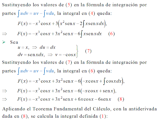 Calculo Integral: Integral definida. Integración por partes.