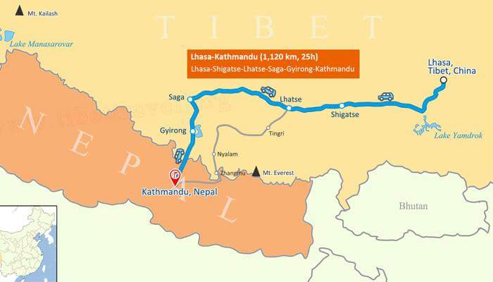 Tibet tour and Bhutan tour Operator : Tibet Overland tour Via Kerung Border