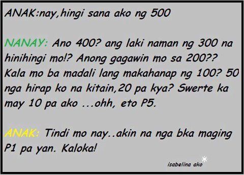 Nanay and Anak Funny Jokes Images