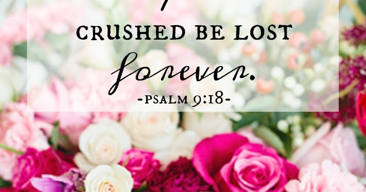 Sunday Scripture Five (Psalm 9:18) | Caravan Sonnet