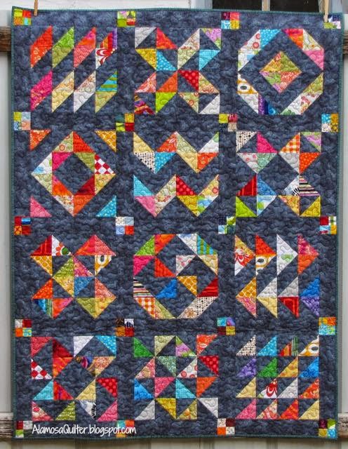 Alamosa Quilter: Finish :: Half Square Triangle Sampler