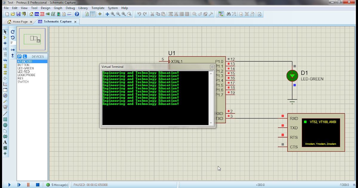 How to Use RS232 Transmitter in AT89C1051 (Single Baud-Rate)