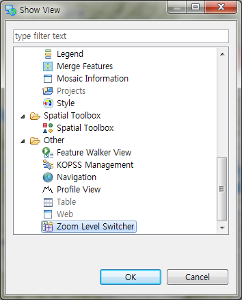 On Spatial: uDig에서 Web Map Tiles Services 레이어를 Zoom Level에 맞게 보기
