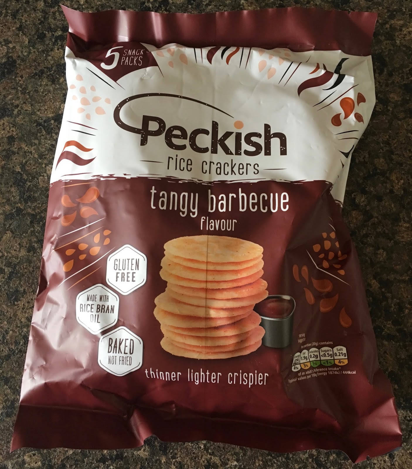 FOODSTUFF FINDS: Peckish Tangy Barbecue Rice Crackers (@DegustaboxUK ...
