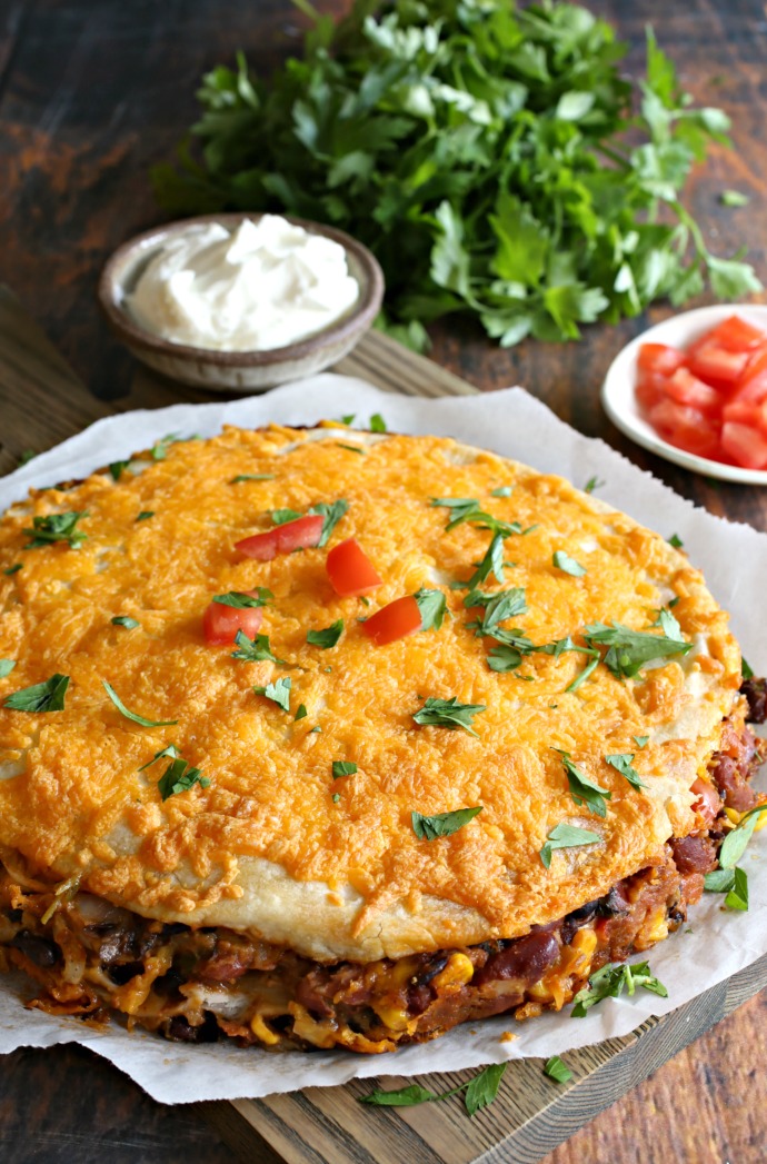 Hungry Couple: Vegetarian Tortilla Pie