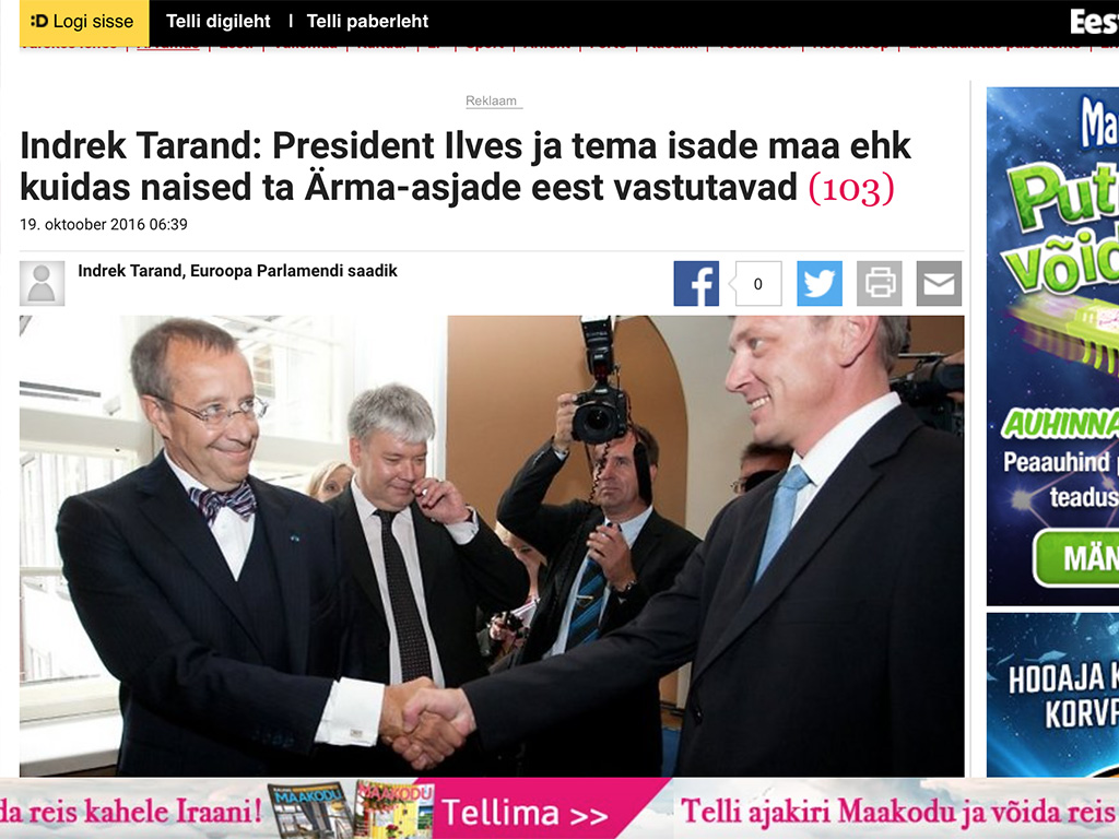 Inno ja Irja kohvik: Indrek Tarandilt super-lugu nn ärmatamise või ...