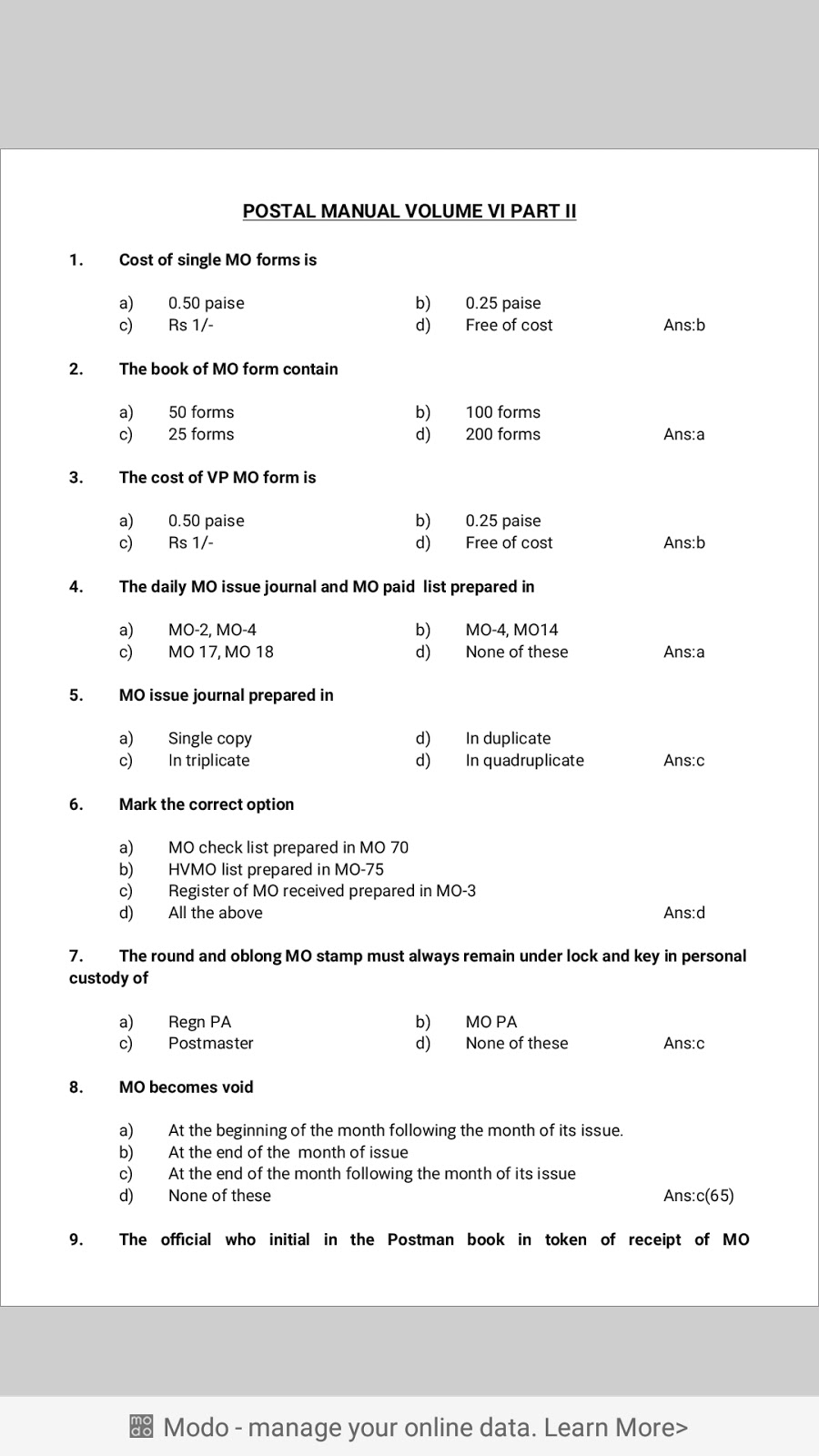 Postalnps : Postal Manual Volume VI part II for the preparation of the ...
