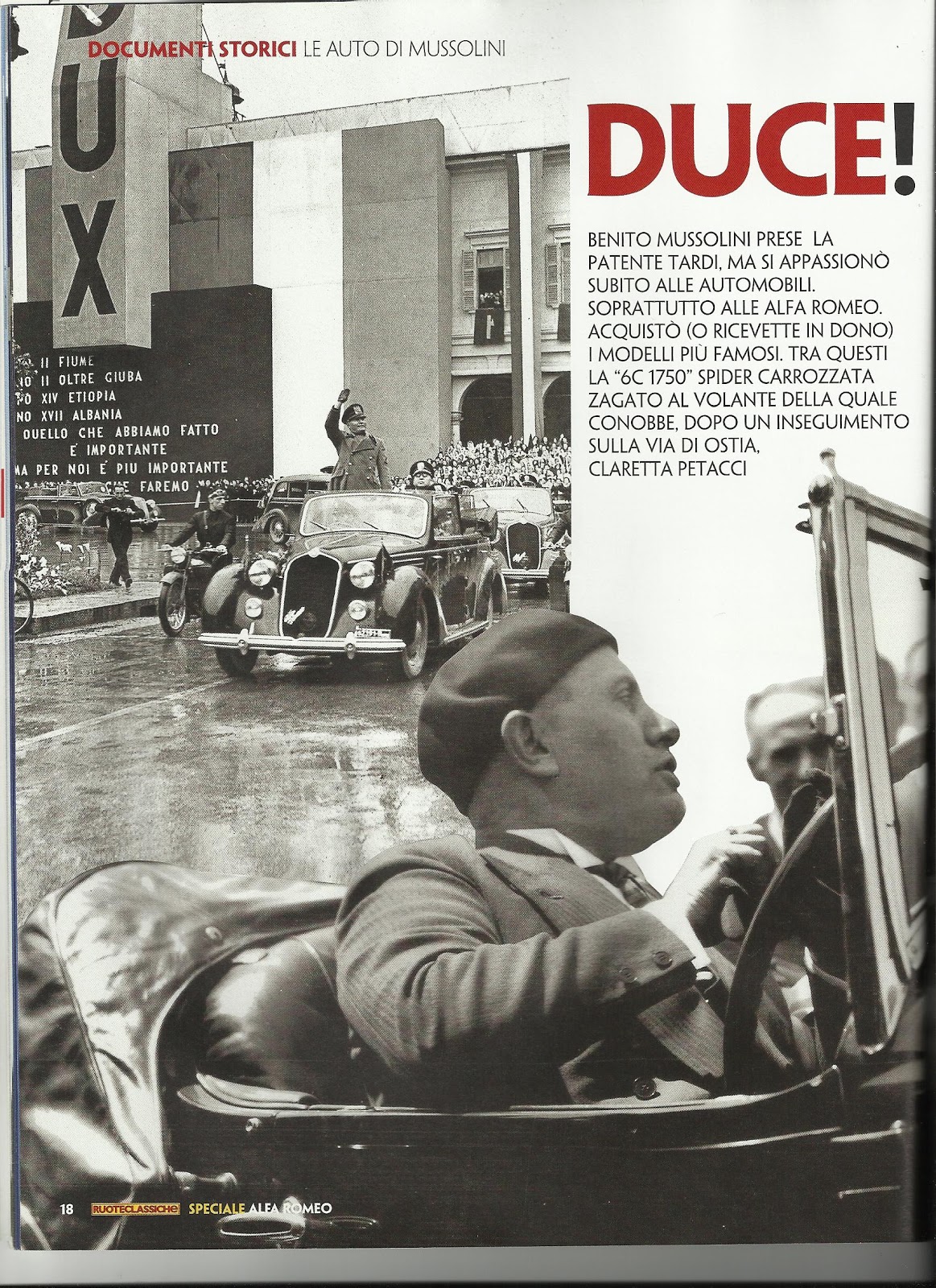 Bellina Classic Motors : Alfa Romeo ed Il Duce