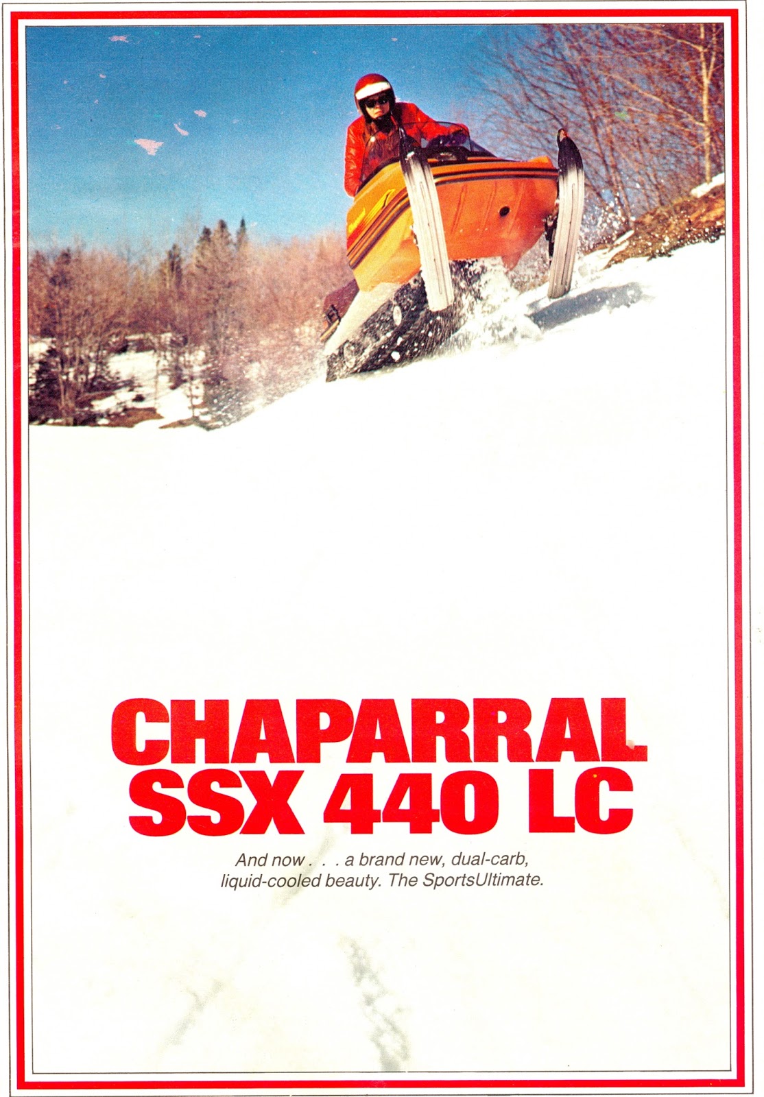CLASSIC SNOWMOBILES OF THE PAST: 1974 CHAPARRAL ADVERTISEMENT