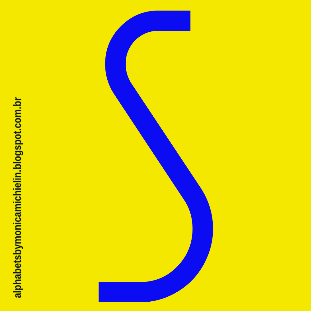 Free Alphabets: BLUE LETTERS YELLOW BACKGROUND ALPHABET