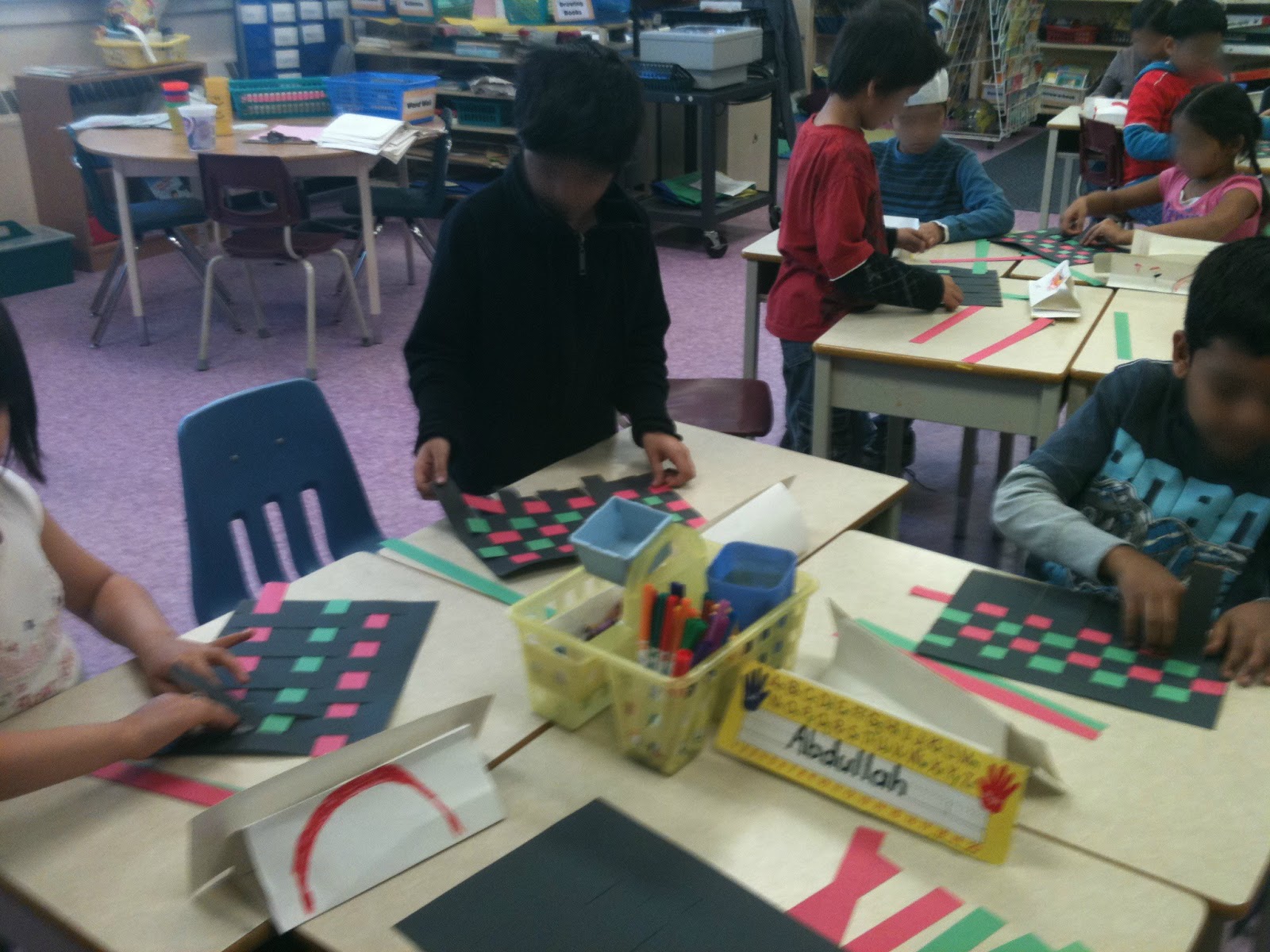 Ms. Humphries' Grade 2 Class: Mkeka Mats for Kwanzaa!