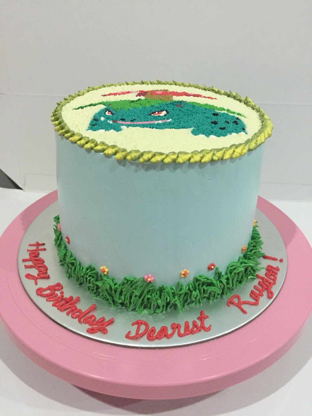 Cherish Bakes: Venusaur Pokemon Birthday Cake