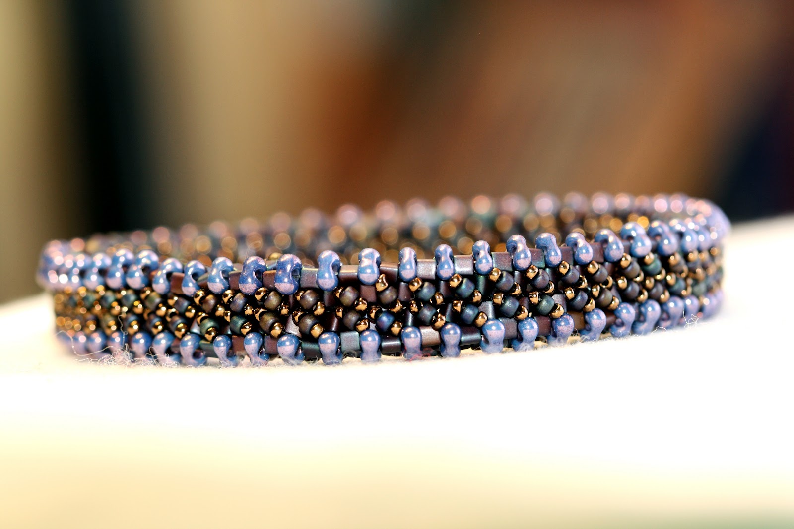 A Work in Progress: Triangle bead bangle