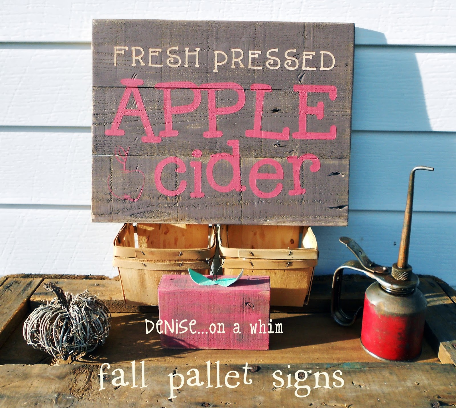 denise...on a whim: A Harvest of Pallet Signs