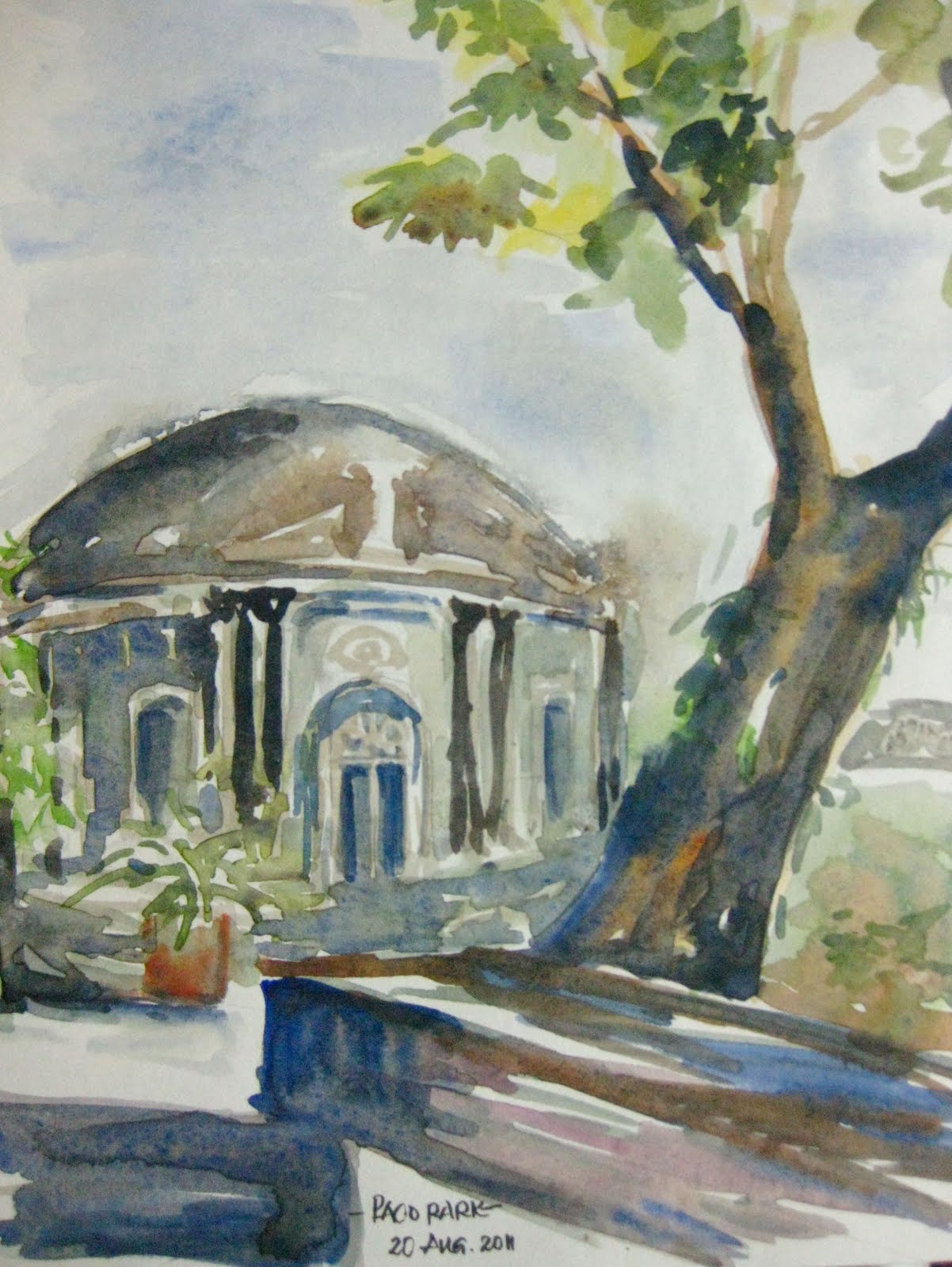 Urban Sketchers Manila: Sketching Result of August 20, 2011 of Paco Park