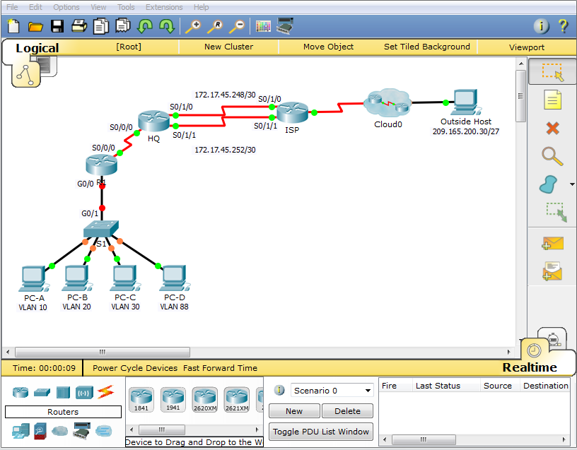 6.6.1.2 Packet Tracer - Skills Integration Challenge ~ DeepDark