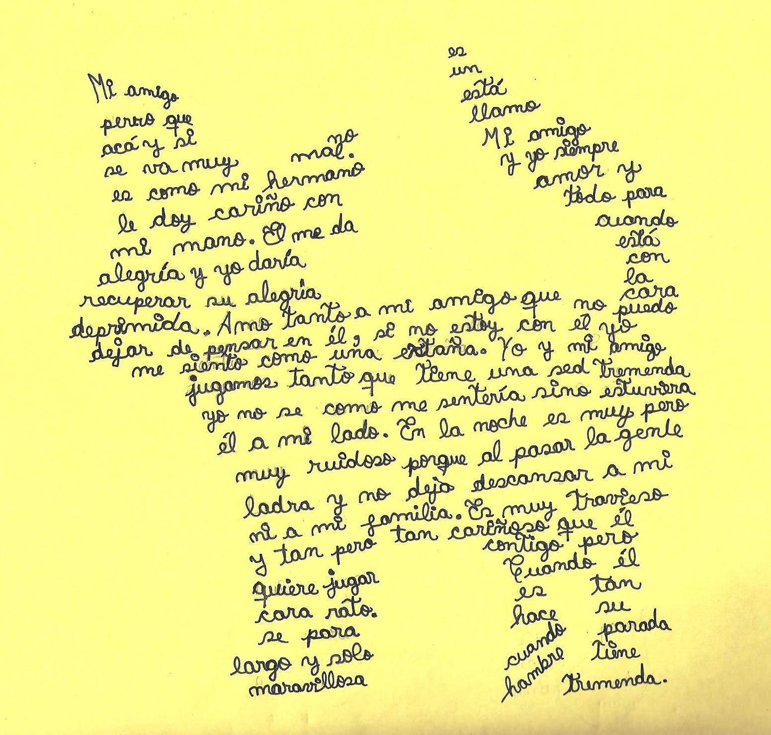 Caligrama en forma de perro - Imagui