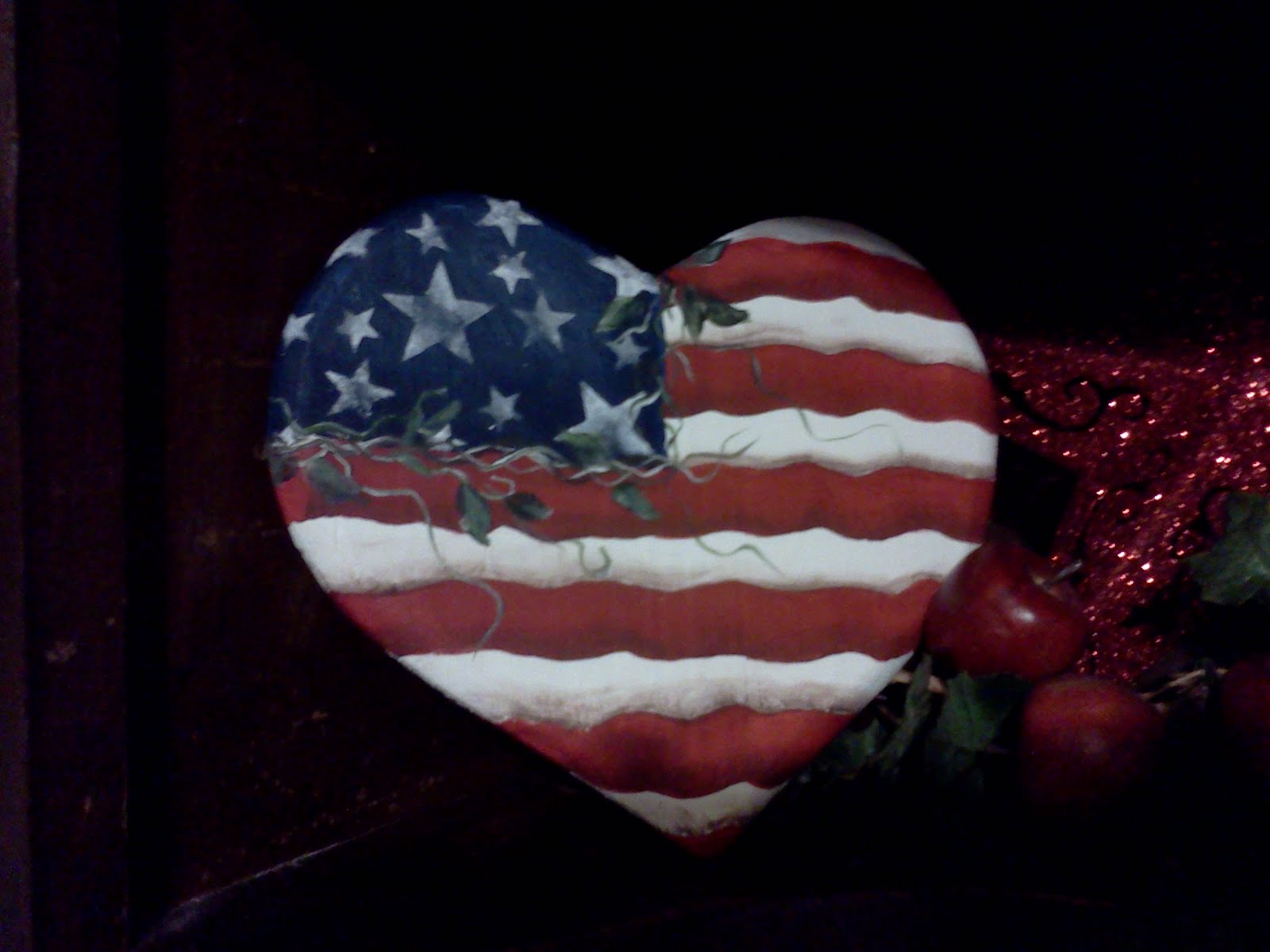 Tiaras and Bowties: Americana Heart Flag