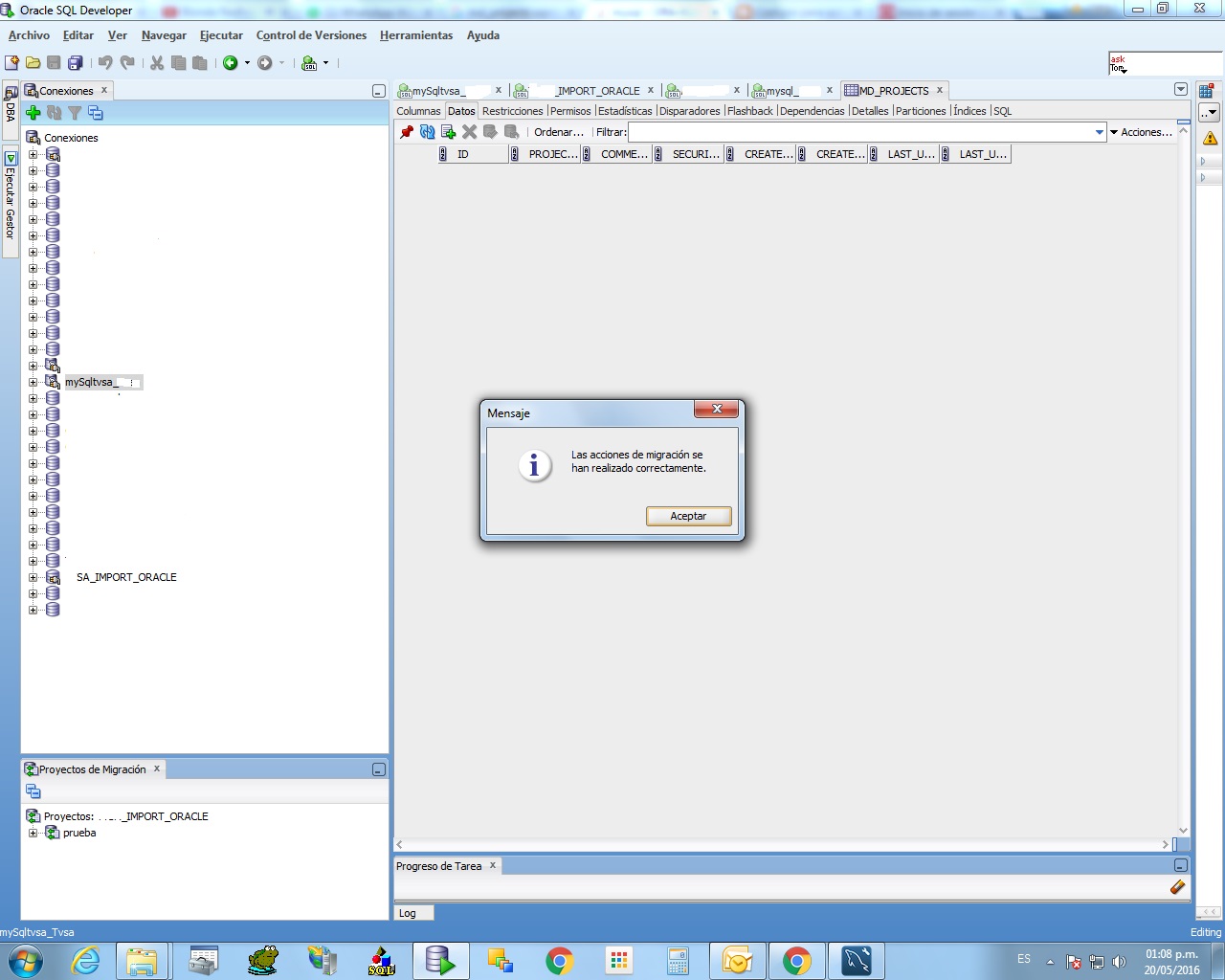 Códigos para solucionar problemas: ORA-01400: cannot insert null into md_projects table (MySQL a ...