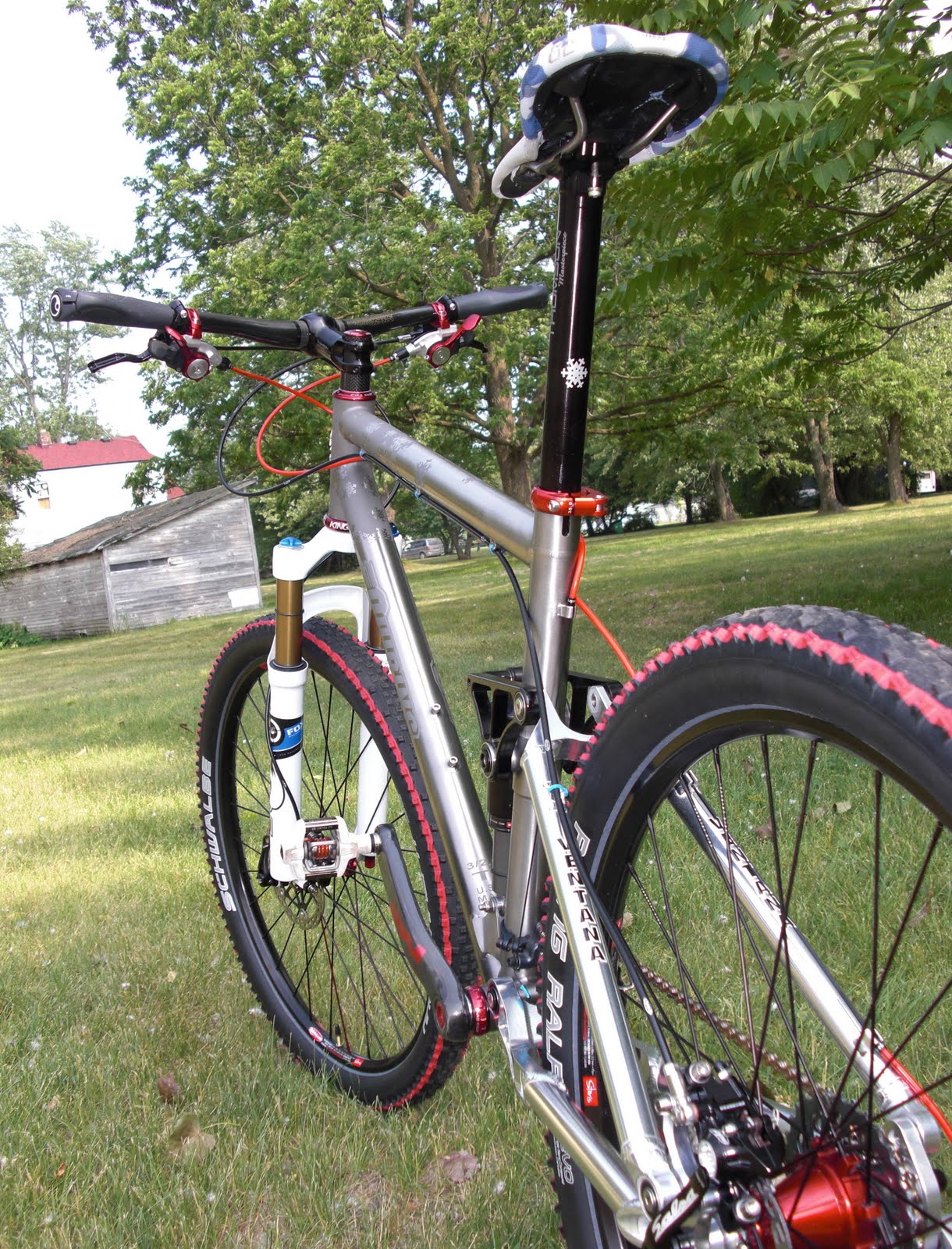 Quiring Cycles: Quiring Titanium FS frame with Ventana rear swingarm