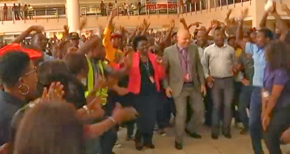 Flash Mob Video: Lagos Nigeria Airport, MMIA Staff Excite Holiday ...