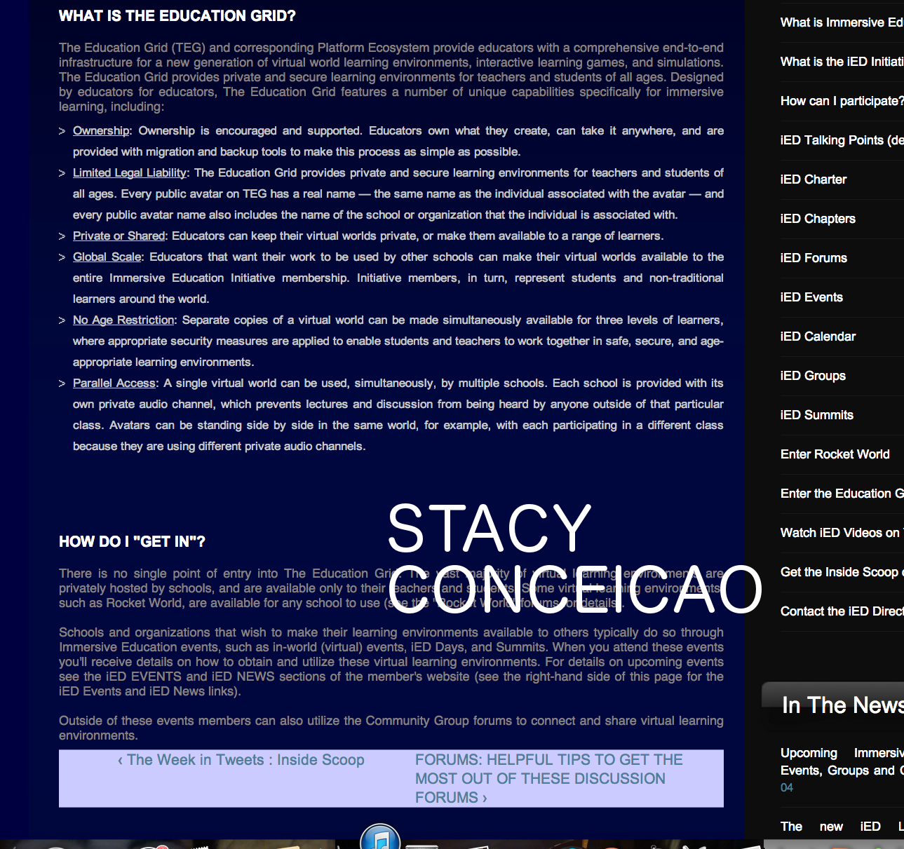 Stacy's Blog: Class 10:Education Grid