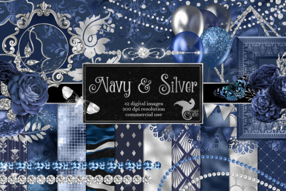 Navy and Silver Graphics - Free Graphics | Free SVG Cutting Files