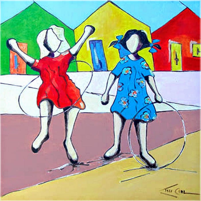 MIMOS E ENCANTOS DA EDUCAÇÃO : OBRAS DE IVAN CRUZ - BRINCADEIRAS DE CRIANÇA