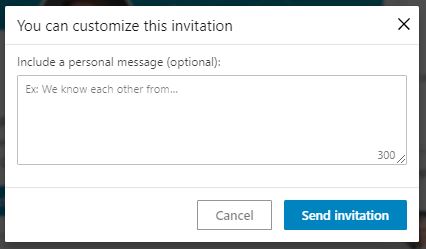 customize LinkedIn invitation message