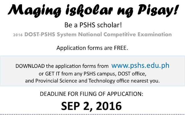 Philippine Science High School System opens applications for SY 2017 ...