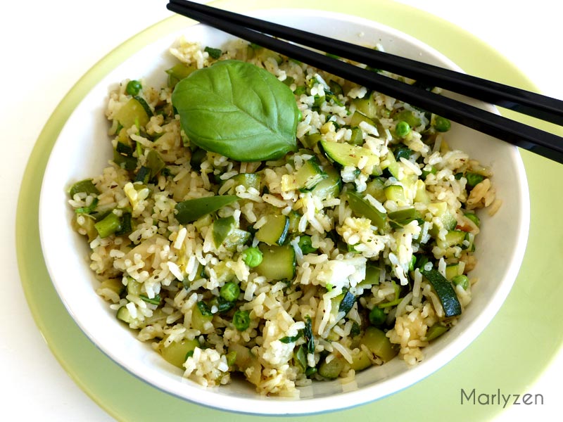 Riz sauté aux légumes verts | Marlyzen, cuisine revisitée