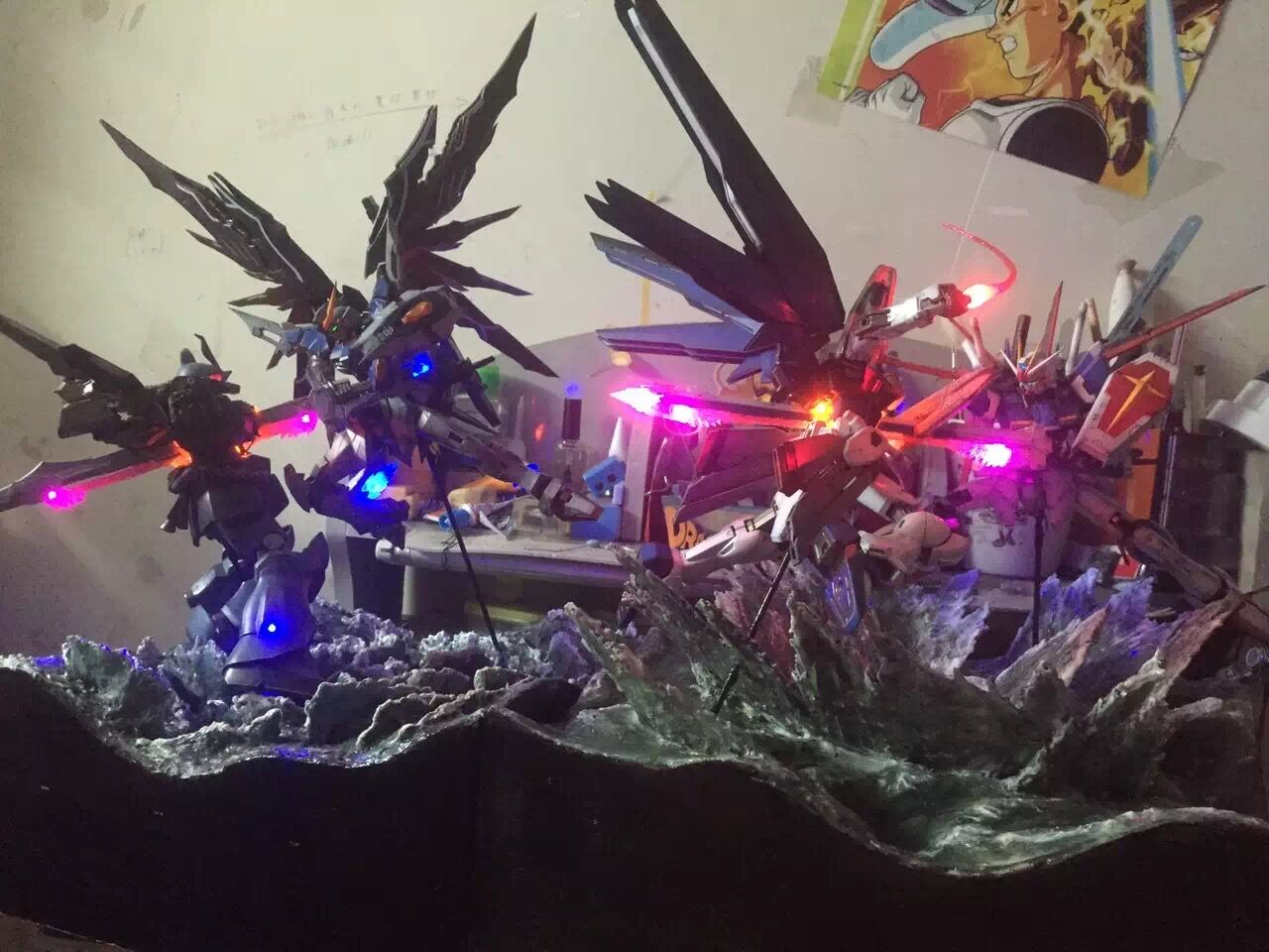 Custom Build: MG 1/100 Freedom Gundam VS MG 1/100 Force Impulse Gundam ...