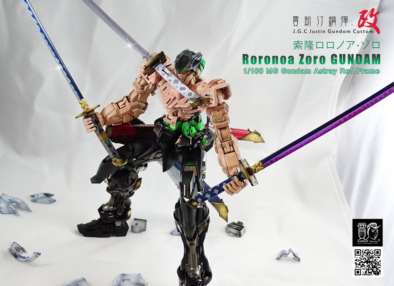 GUNDAM GUY: MG 1/100 Gundam Astray Roronoa Zoro Gundam - Customized Build