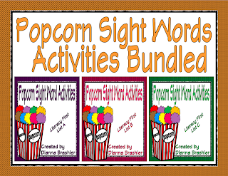 Teachers R US: Popcorn High Frequency Words Activities Bundled ...