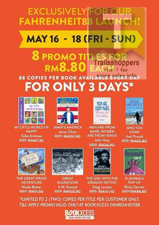 Bookxcess fahrenheit88 Launch: 16-18 MAY 2014 - Trailsshoppers Online ...