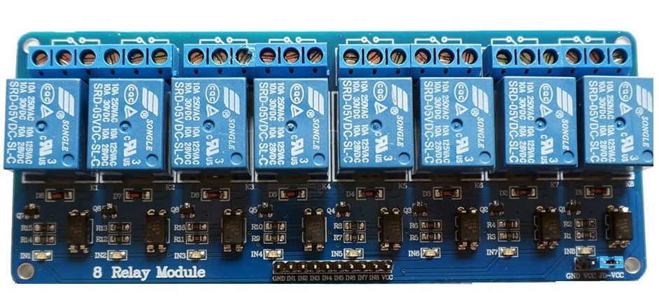 Modul 8 Buah Relay +5 V (Source)