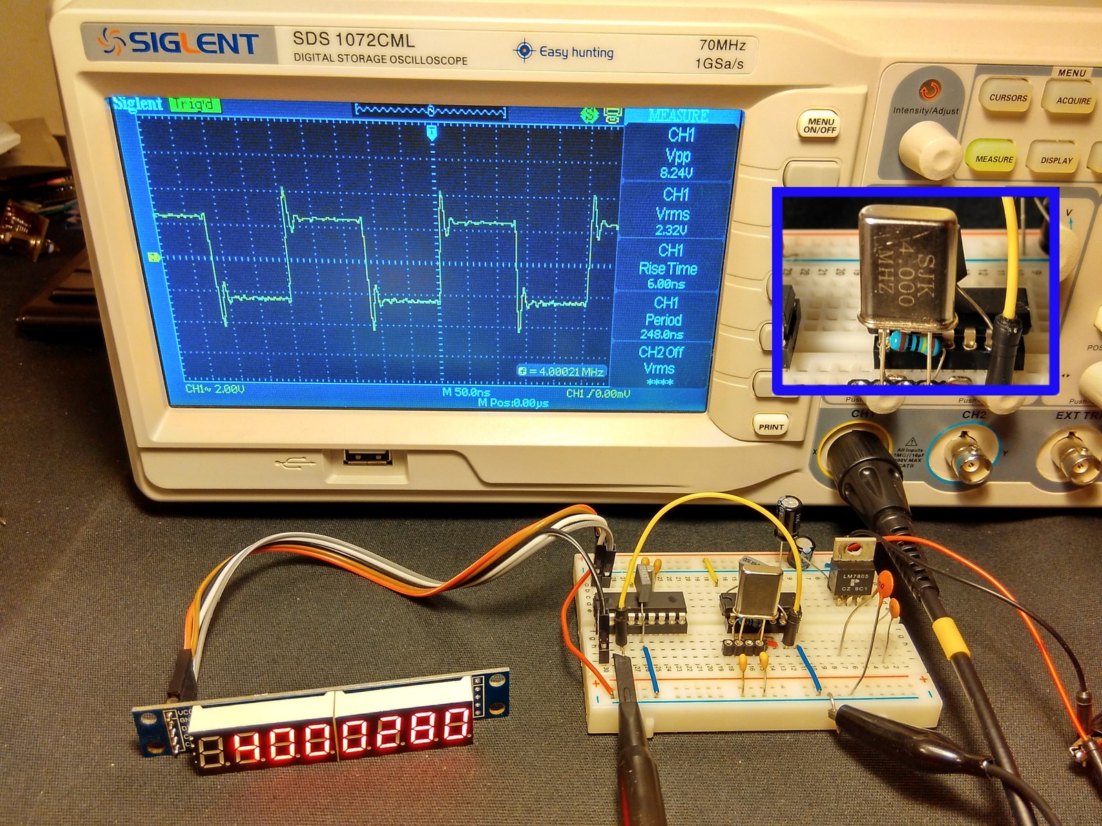 DIYfan: 100MHz frequency counter