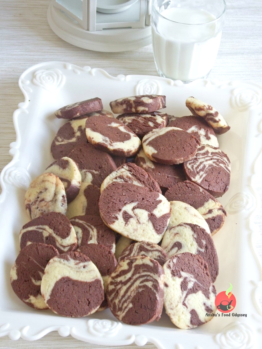 Chocolate Marble Icebox Cookies
