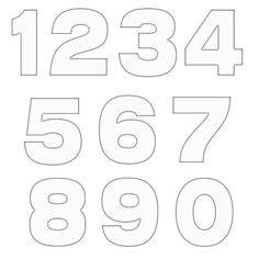 Coisinhas da Renata: Moldes de Números...