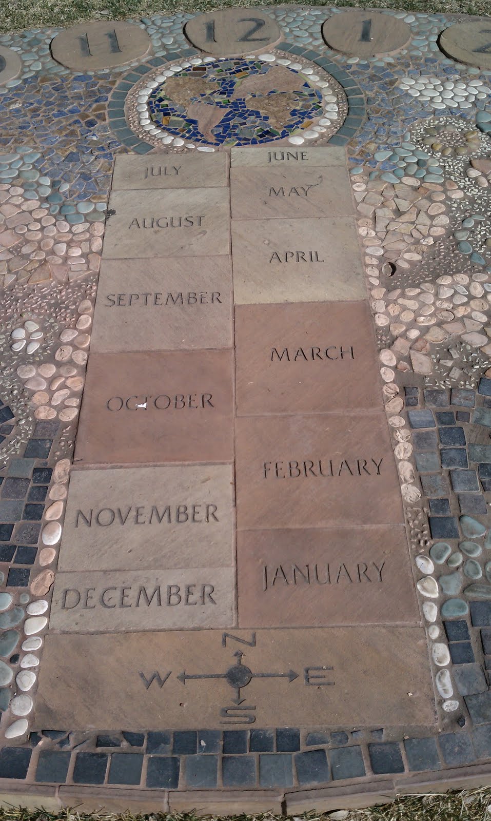 Mosaic Sundial: Santa Fe Children's Museum interactive Sundial