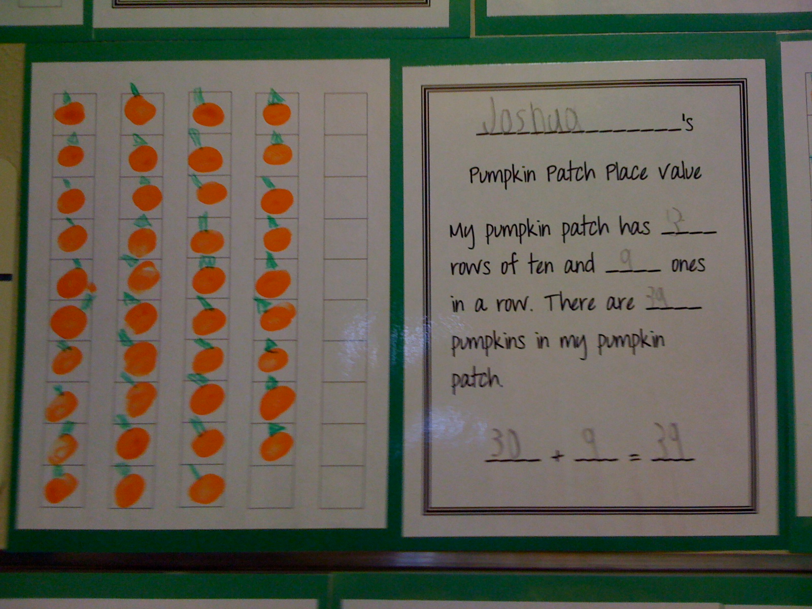 Bishop's Blackboard: An Elementary Education Blog: Place Value Pumpkin ...