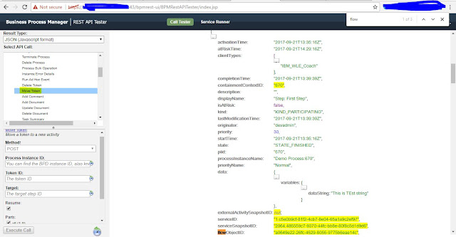 Move token using Rest API in IBM BPM