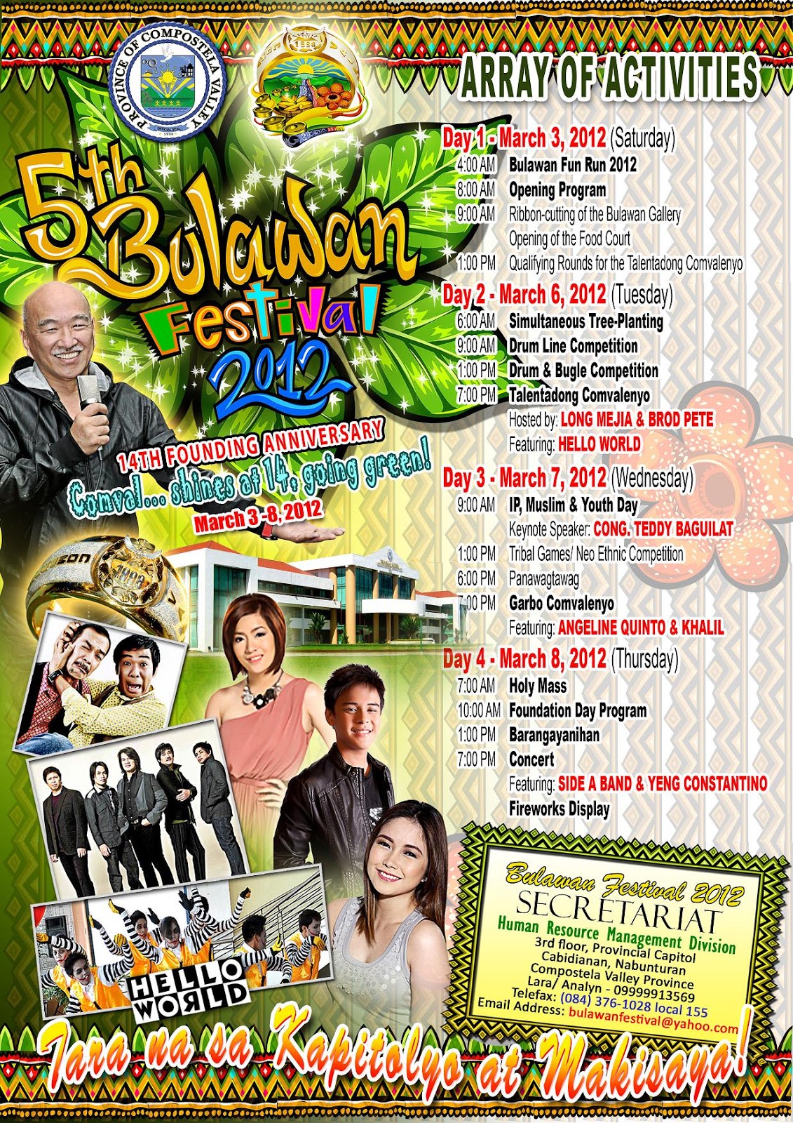 SouthernDC Post: 5th Bulawan Festival 2012 and 14th Founding ...