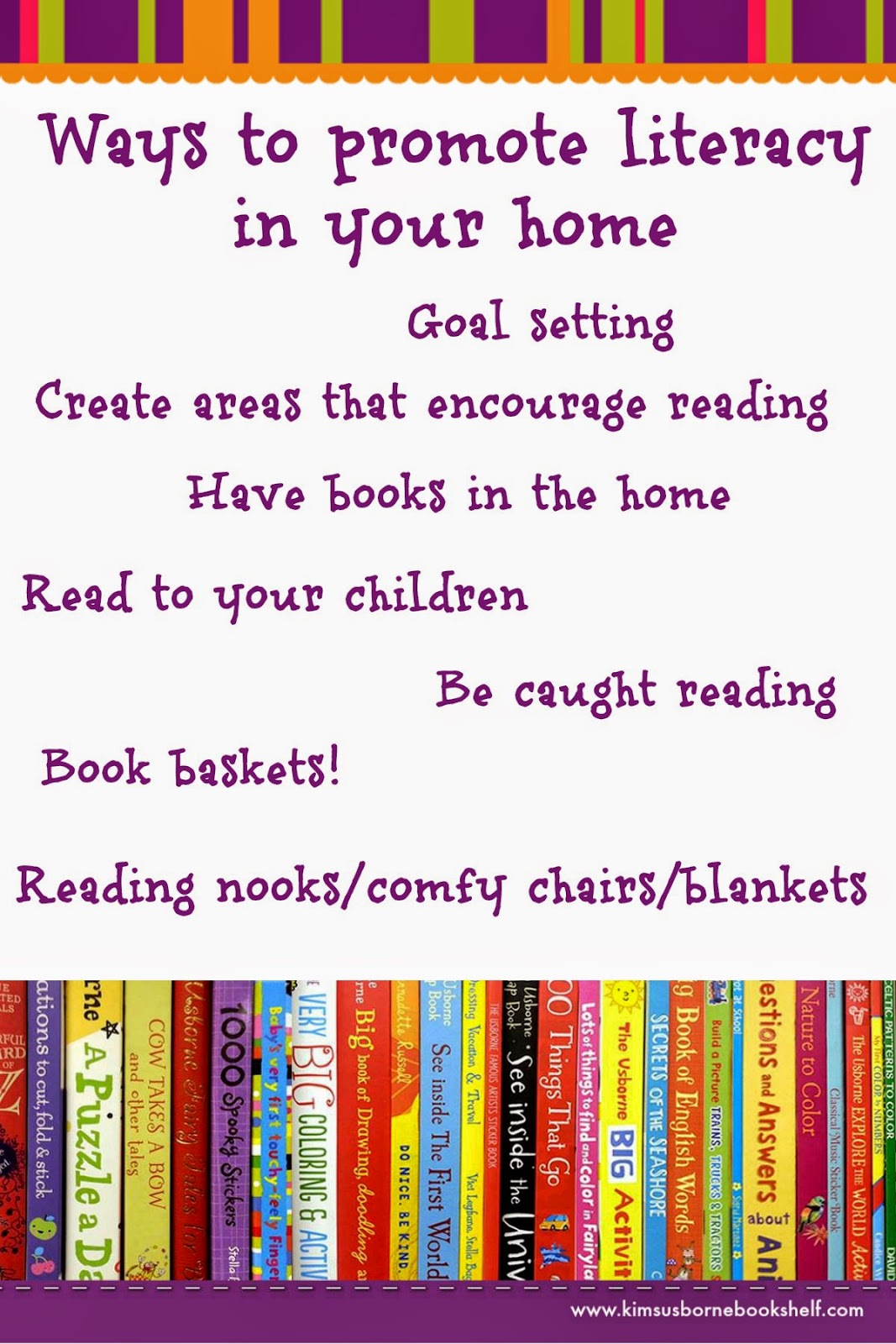 Kim's Usborne Book Shelf: Creating Literacy in the Home