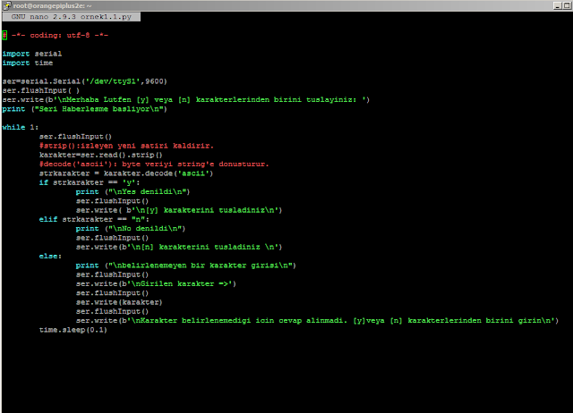 Orange Pi: ORANGE PI PYTHON UART