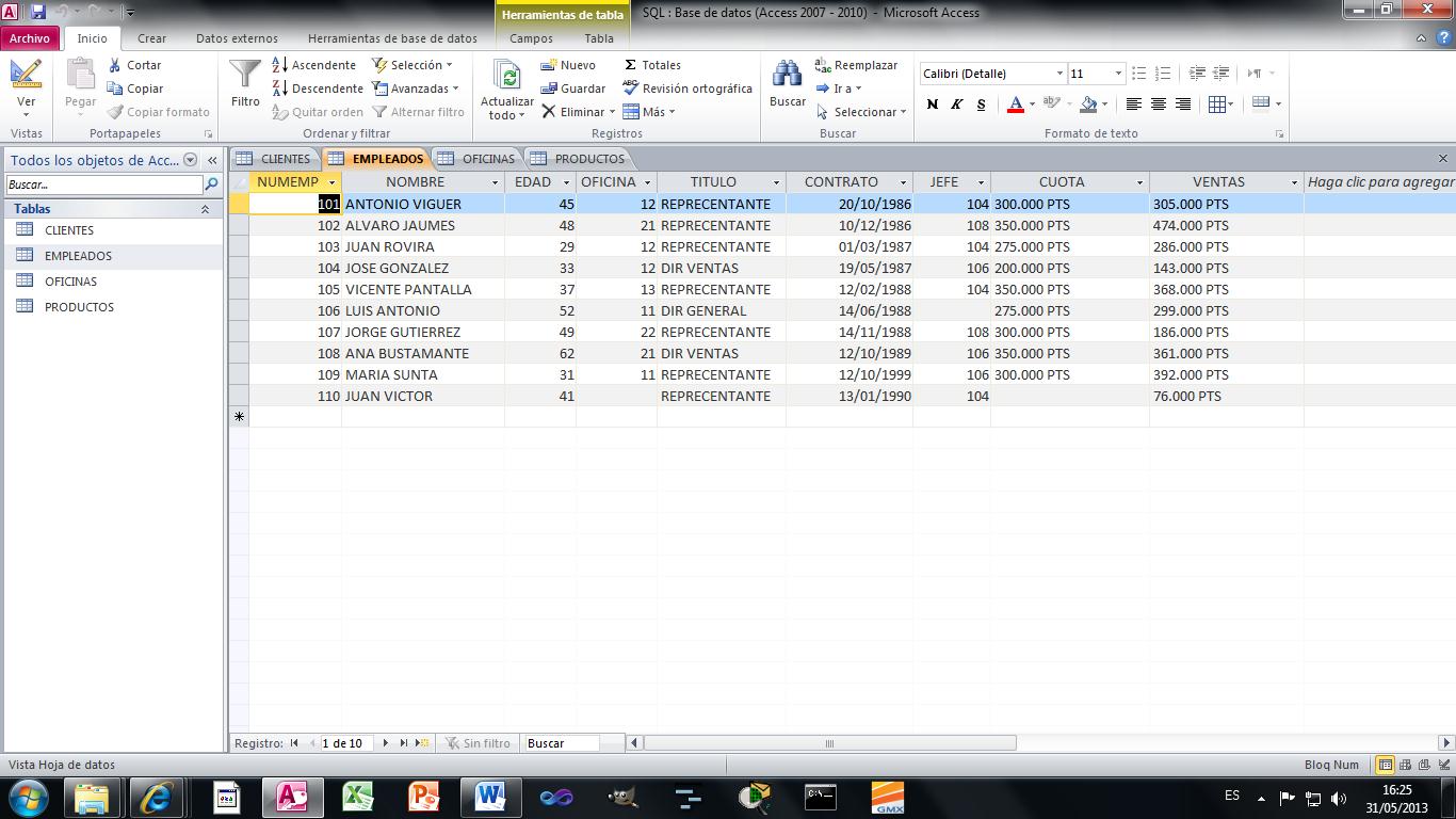 SQL: EJERCICIOS SQL: EJERCICIOS