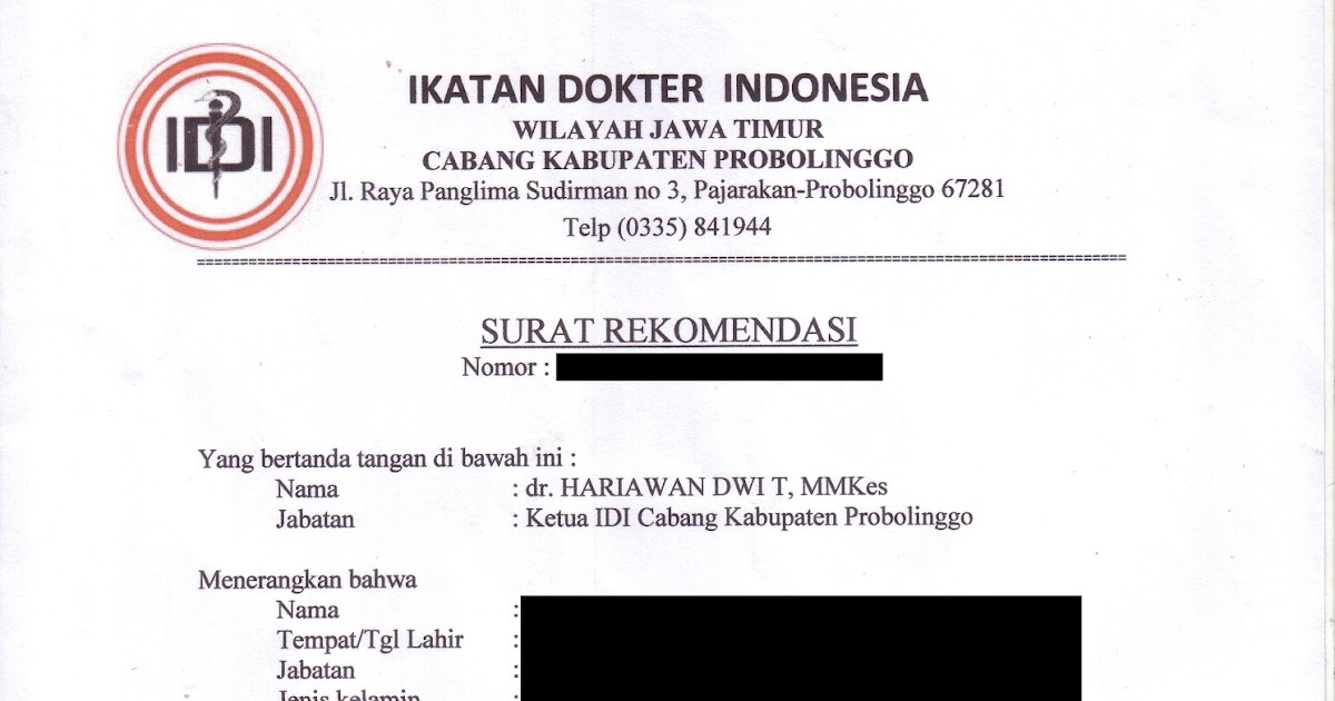 Contoh Surat Rekomendasi Sip - Delinewstv