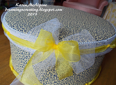 Dreaming and Creating: Hat Boxes--Decorated with Fabric