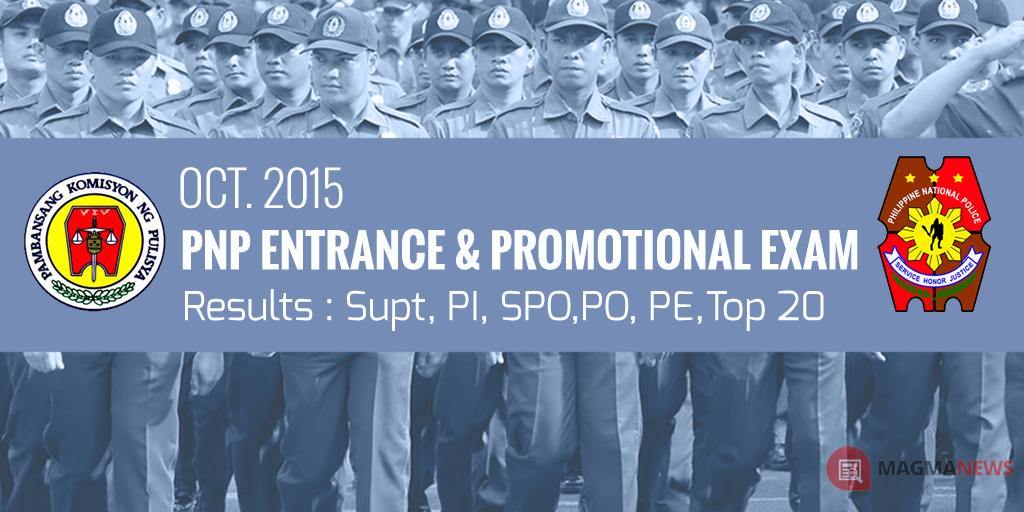 List of Passers : Oct 2015 Napolcom Entrance, Promotional Exam #PNP # ...
