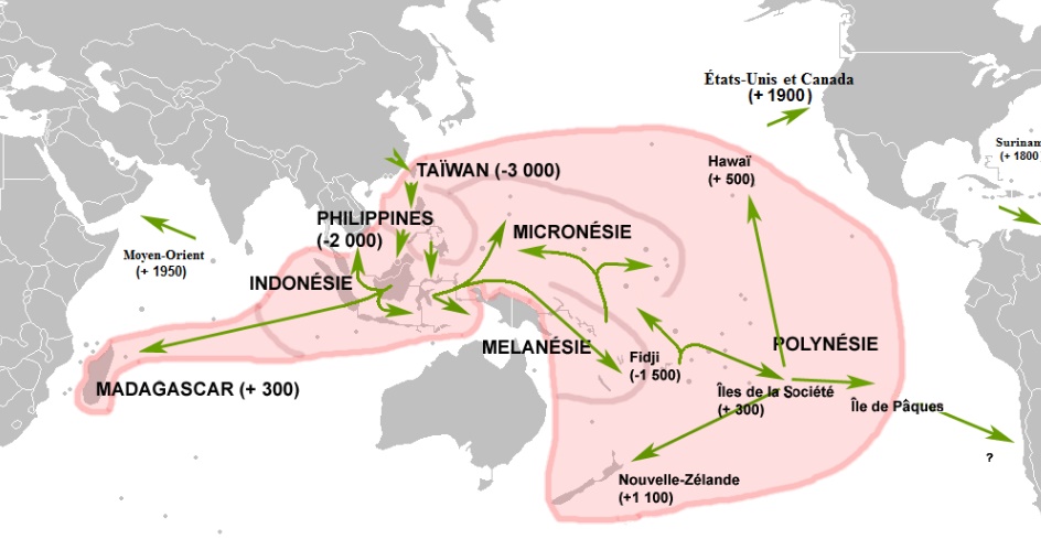 Migration of Polynesians and Micronesians via Indonesia - BCFOS